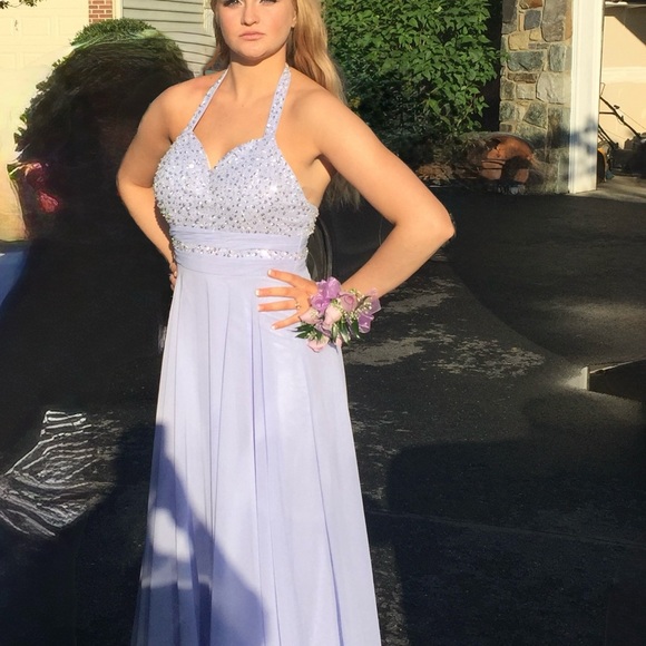 Dresses | Elegant Lavender Halter Dress Perfect For Wedding Or Prom ...